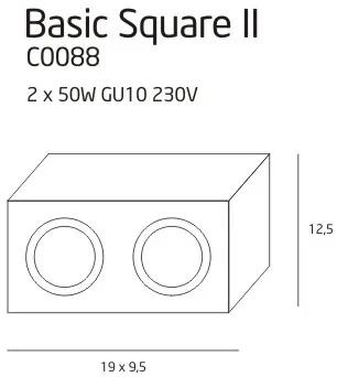 Maxlight - BASIC  Square 2 WH C0088