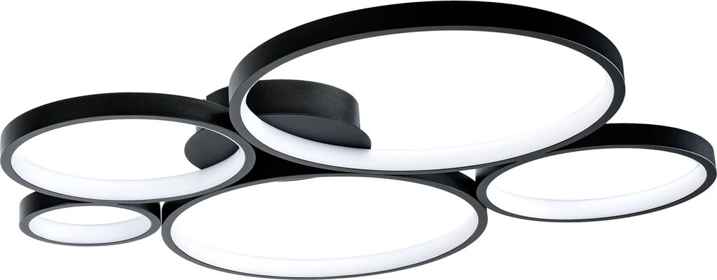 Toolight Toolight, LED stropní svítidlo 63x61cm, 45W, 4000K, 2500lm, APP1911-C, černá matná, OSW-66059