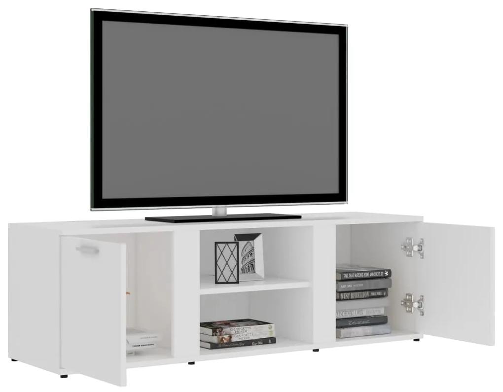 vidaXL TV stolek bílý 120 x 34 x 37 cm dřevotříska