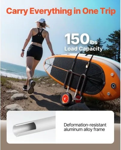 Kajakový vozík, Nosnost 68,0 kg VEVOR