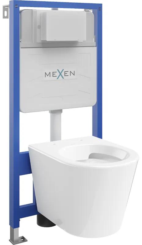 Mexen WC podomítkový set Felix Slim stojan s WC mísou Rico, Bílá - 6103372XX00