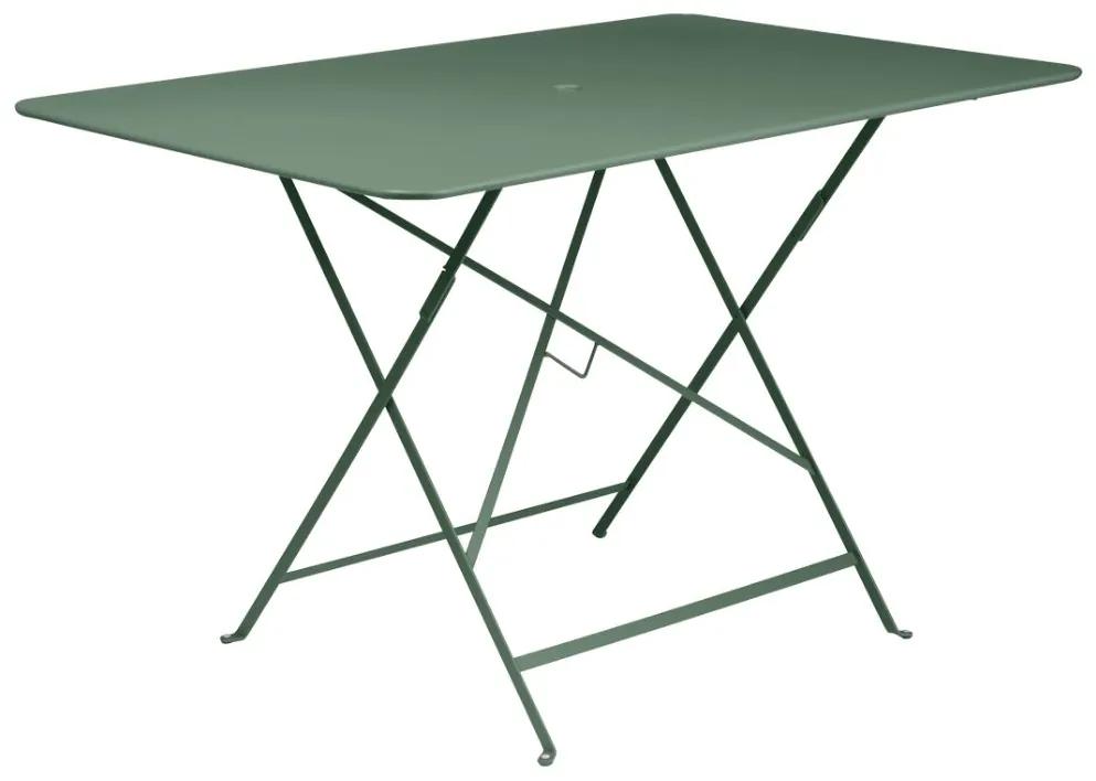 OnaDnes -20% Tmavě zelený kovový skládací stůl Fermob Bistro 117 x 77 cm