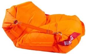 BeanBag Sedací pytel 189x140 comfort s popruhy fluo orange