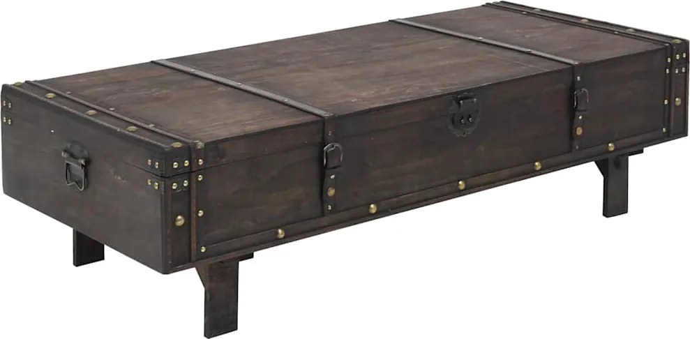 vidaXL Konferenční stolek z překližka vintage styl 120x55x35 cm