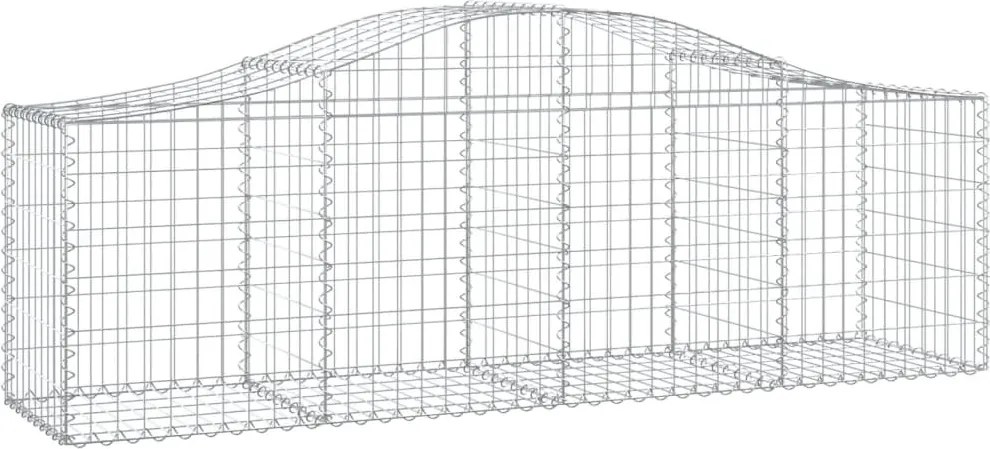 Klenuté gabionové koše 13 ks 200x50x60/80 cm pozinkované železo 3145609