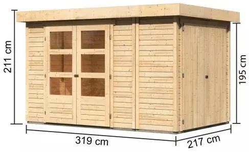 Dřevěný zahradní domek RETOLA 3 Lanitplast 578 cm