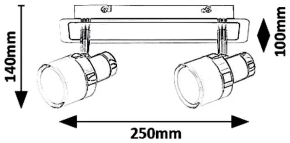 Rabalux 5022 - LED Bodové svítidlo HAROLD 2xLED/5W/230V IP44