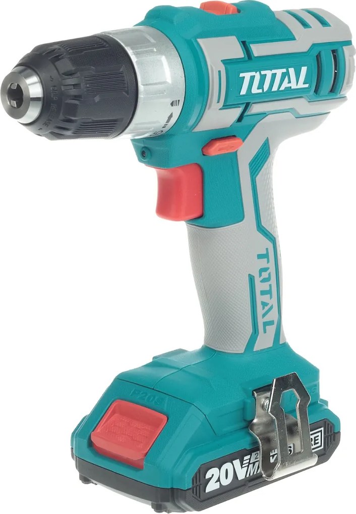 Vrtací šroubovák aku, 20 V Li - ion (2x), 2000 mAh, industrial TOTAL TDLI2002