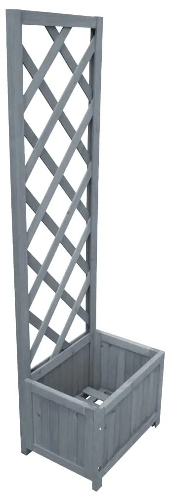 Květináč s mřížkou 40x30x135 cm masivní jedlové dřevo 310037