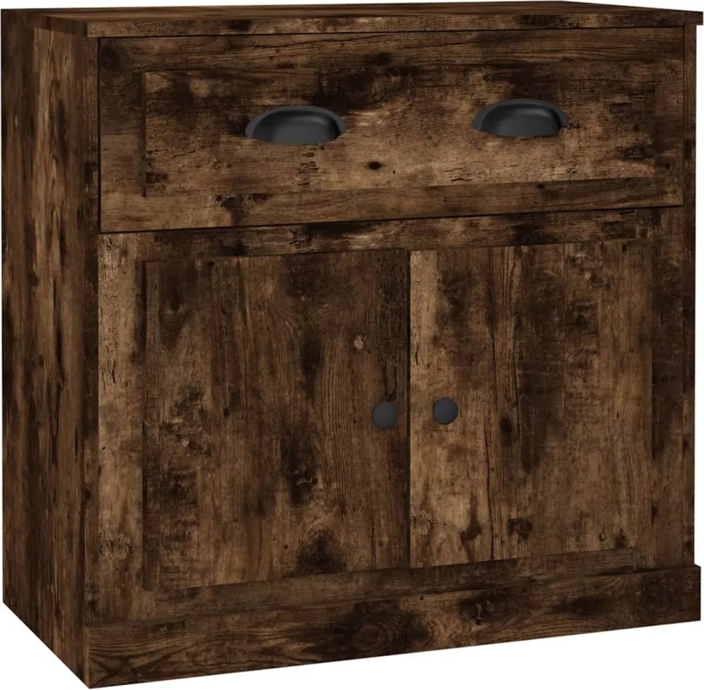 Příborníky 2 ks kouřový dub kompozitní dřevo 3185268