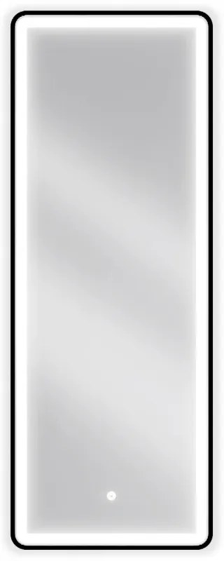 Mexen Coro, LED koupelnové zrcadlo s podsvícením a černým rámem 45x120 cm, 6000K, ochrana proti zamlžování, 9817-045-120-611-70