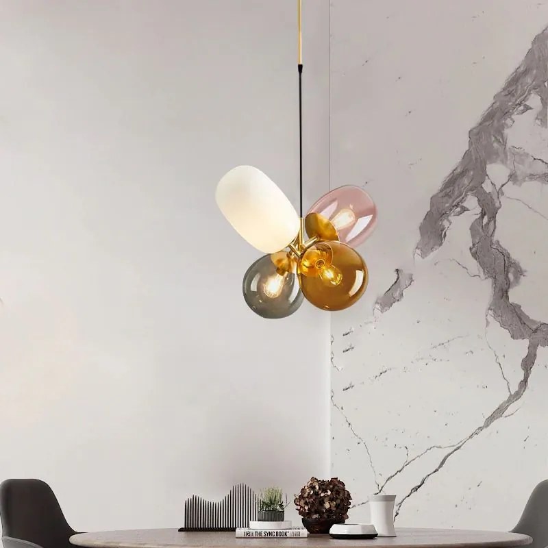 Toolight, Stropní svítidlo ze skla vícebarevné E14 60W APP436-4C, OSW-00565