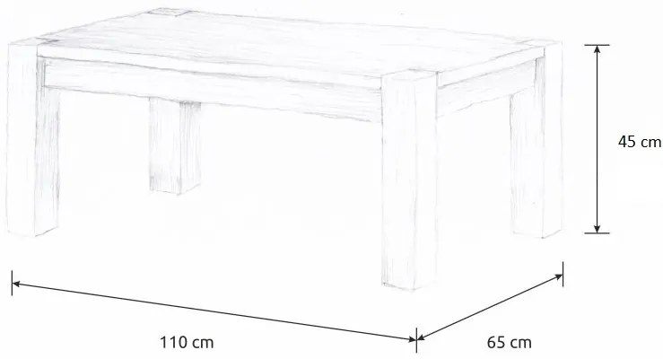 Wooded Konferenční stolek Denver Standard z masivu DUB