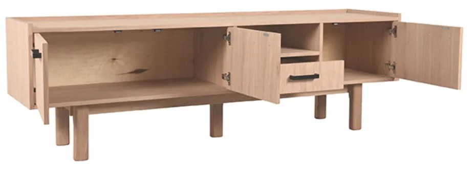 LABEL51 Dřevěný TV stolek CALI světlý FU-88.026