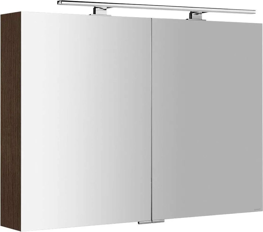 Sapho Mirró - Zrcadlová skříňka s LED osvětlením 100x70x16 cm, 2x dvířka, borovice rustik MC100-0016