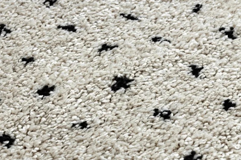 Dywany Łuszczów, Běhoun Berber Syla B752 dots cream, 80x300, bílá, kuchyně