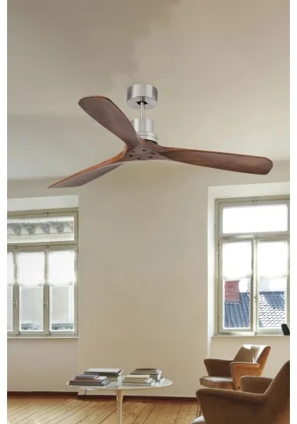 FARO 33370DC - Stropní ventilátor LANTAU hnědá/matný chrom pr. 132 cm + DO
