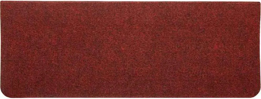 vidaXL Samolepicí nášlapy na schody 15 ks 65x24,5x3,5 cm [343478] Barva: Červená