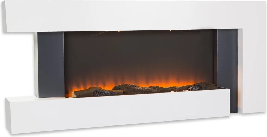 Klarstein Studio Light & Fire 2, elektrický krb, 1000/2000 W, MDF, dálkové ovládání, bílý