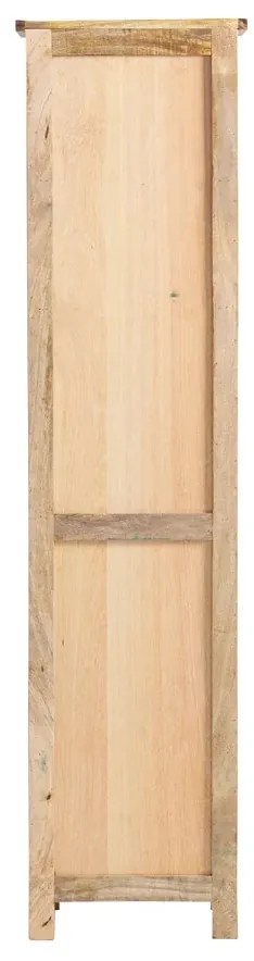 furniture-nabytek.cz - Masivní vysoká skříň Carino z mangového dřeva, lakovaná, hnědá – 50×40×180 cm