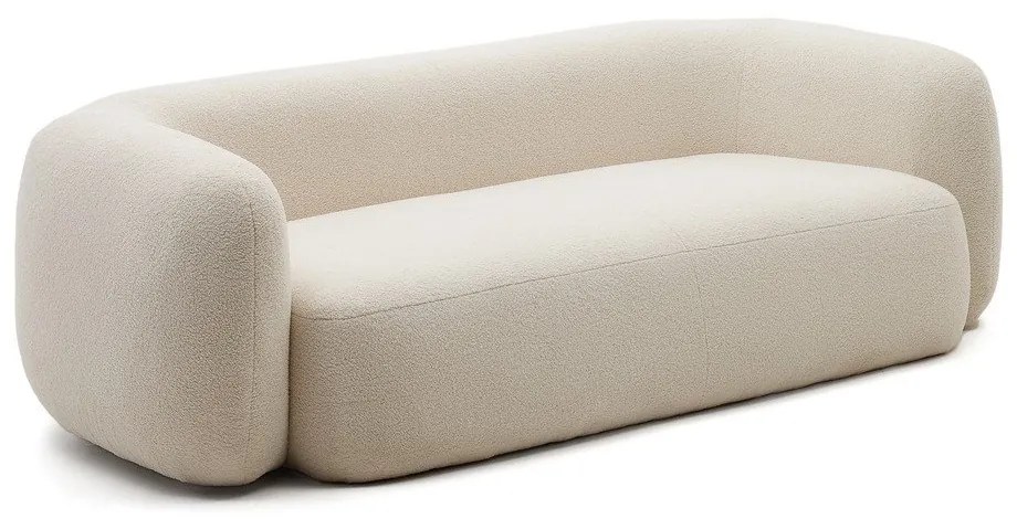 Krémová pohovka z textilie bouclé 246 cm Martina – Kave Home