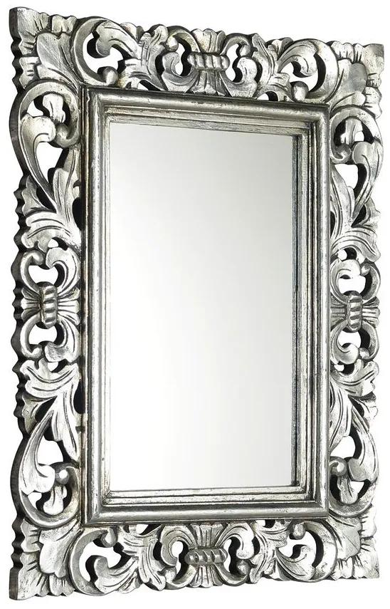 SAMBLUNG zrcadlo v rámu, 60x80cm, stříbrná IN115