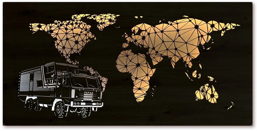 Li-Go "Tatra 815" světelný obraz  230V 120x60cm provedení povrchu: dub