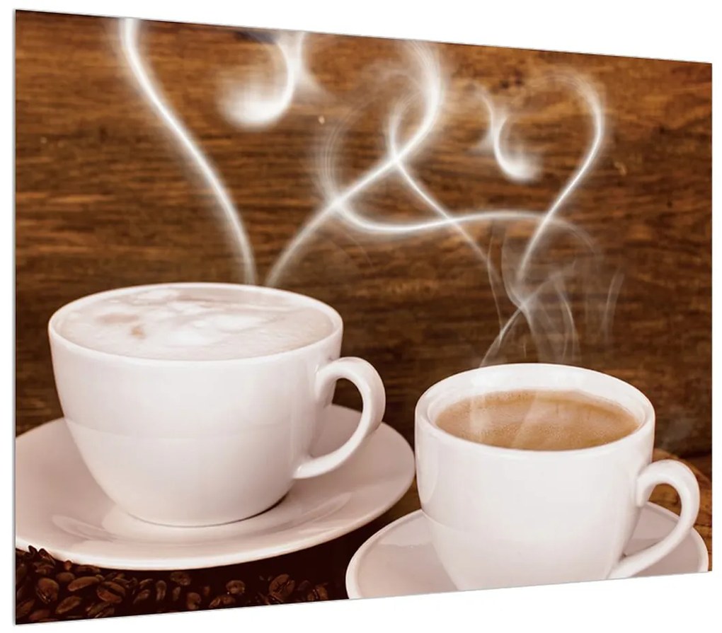Obraz šálků kávy  (70x50 cm)