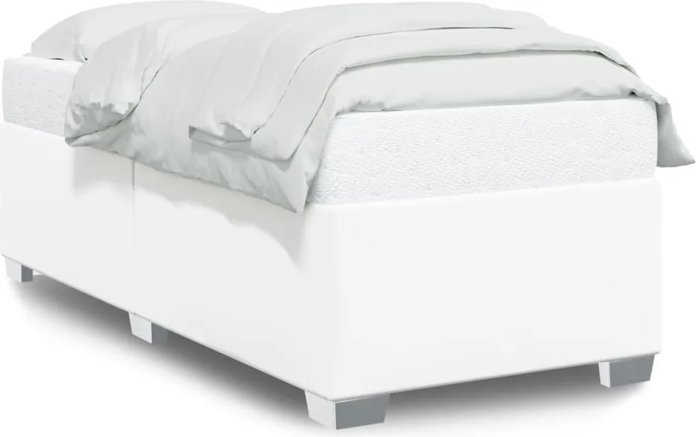 Rám postele bílá 100 x 200 cm umělá kůže 3284545