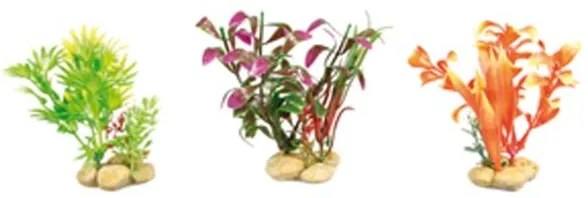 Rostlina plast s kameny, Flamingo mix 5x10cm