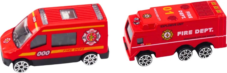 LEAN Toys Lora Odtahovka Závodní dráha 2 v 1 Světla Zvuky Značky Autíčka Červená