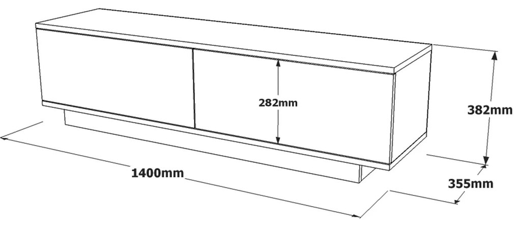 Kalune design Dřevěný TV stolek FN světlý 956LCS1623
