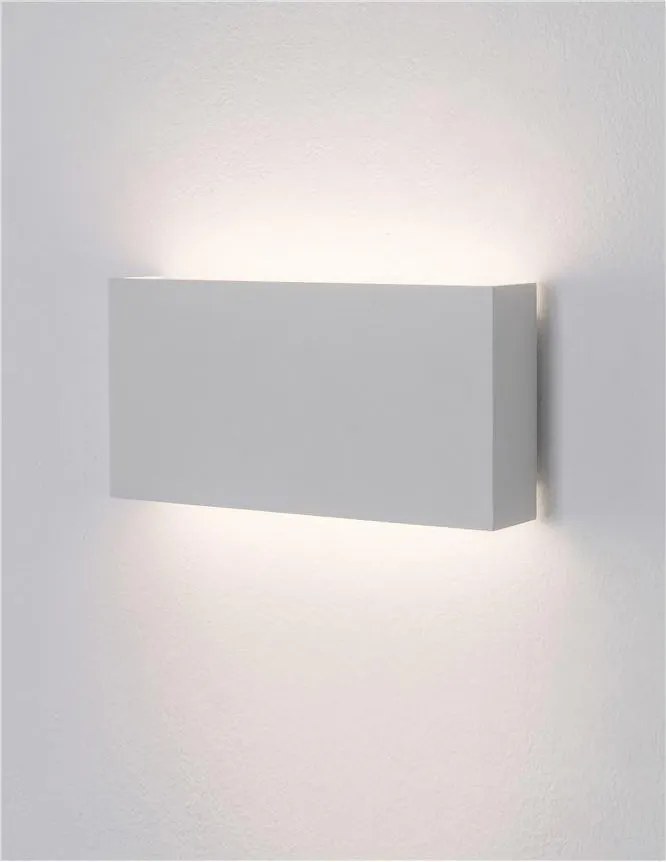 NV 9262111 Venkovní nástěnné svítidlo MILE bílý hliník a sklo LED 2x5W 3000K 100-240V 102st. IP54 světlo nahoru a dolů - NOVA LUCE