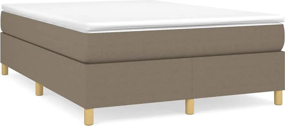 Rám postele s boxspringem taupe 140 x 200 cm textil 3120965