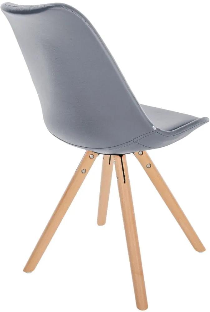 Bhm germany Jídelní židle Sofia I, syntetická kůže, šedá
