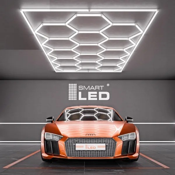 LED Stropní svítidlo LED/696W/85-265V 6500K 484x243 cm CRI 90 IP44 bílá