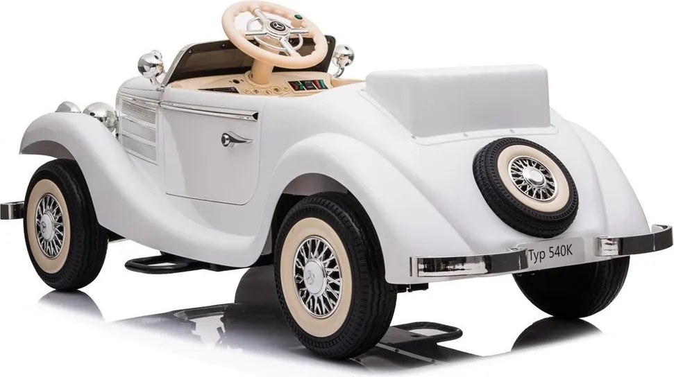 LEAN CARS Elektrické autíčko Mercedes 540K Premium LED MP3 bílé