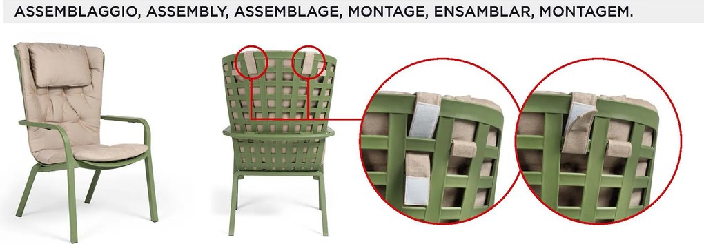 Nardi Podhlavník pro křeslo FOLIO Polstr: Artic Sunbrella®