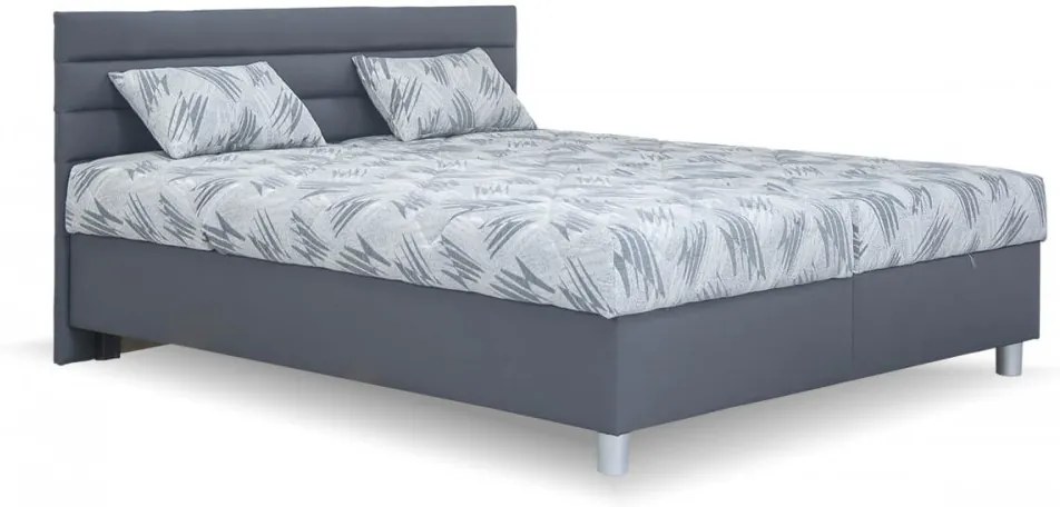 Čalouněná postel SPA, s úložným prostorem, šedá BLANÁŘ, 160x200 cm