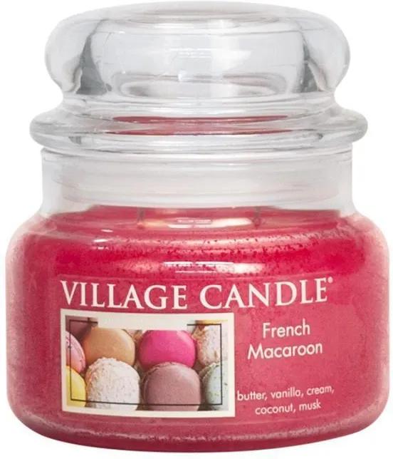 VILLAGE CANDLE Svíčka ve skle French Macaroon - malá, růžová barva, sklo, vosk