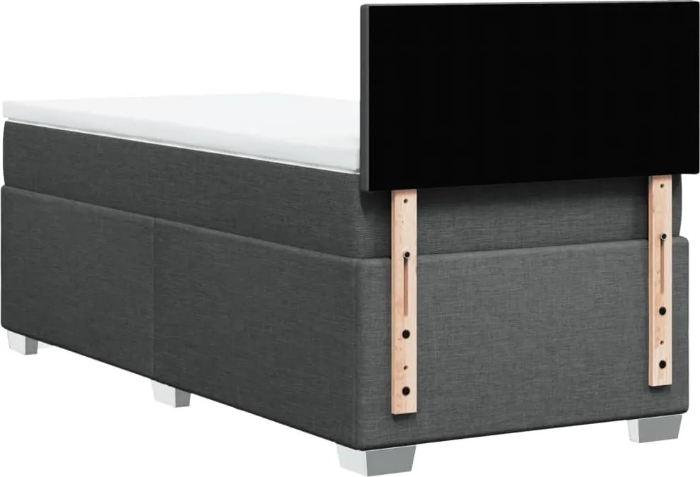 Box spring postel s matrací tmavě šedá 80 x 200 cm textil 3285709