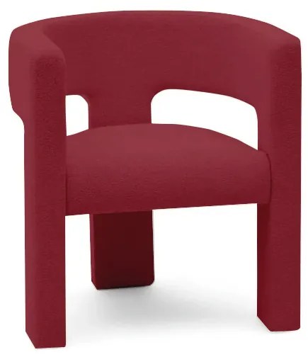 Vínové designové křeslo ALPAH B VELVET