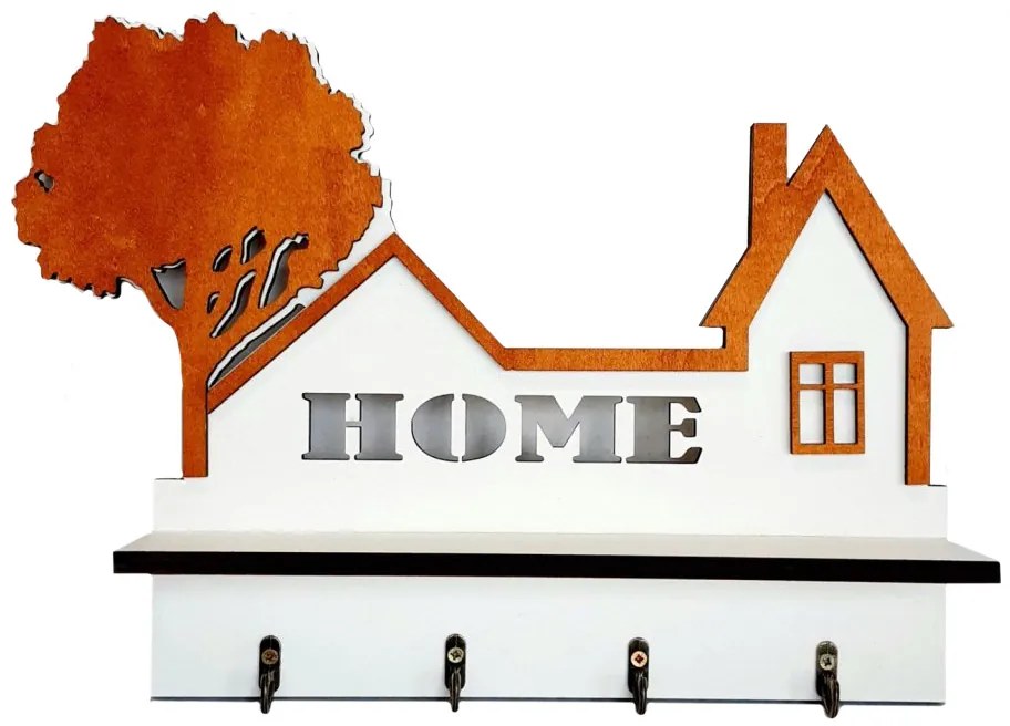 Věšák na klíče "HOME" pinie