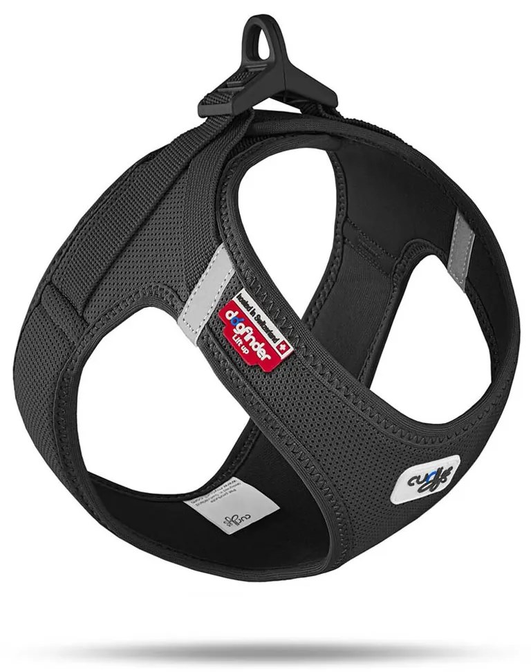 CURLI Postroj pro psy se sponou Air-Mesh Black XL, 12-18 kg