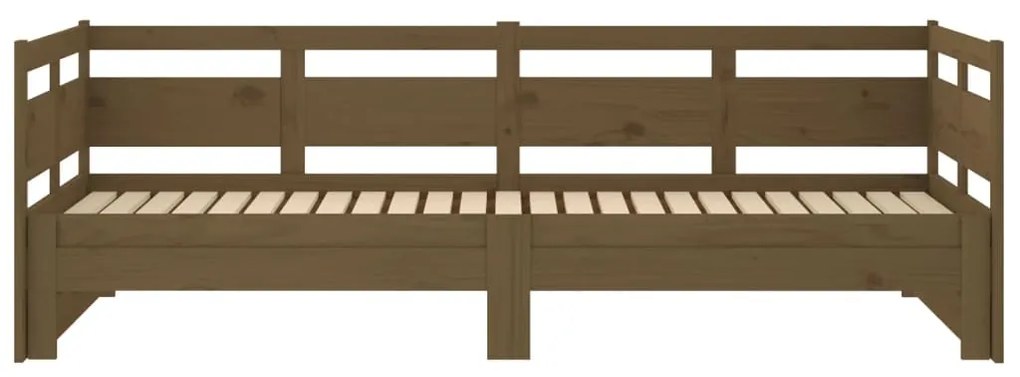 Výsuvná postel medově hnědá masivní borovice 2x (80 x 200) cm - Default Title