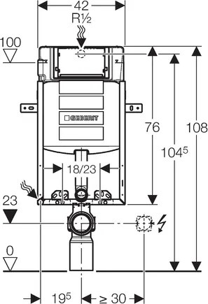 Geberit Kombifix Eco 110.302.00.5 komplet k zazdění se závěsným WC Creavit STANDARD TP320 + bidet 2v1 new