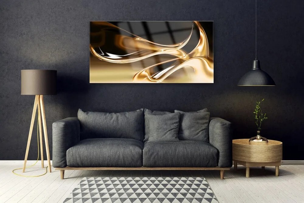 Plexisklo-obraz Zlato Abstrakce Art Umění 120x60 cm