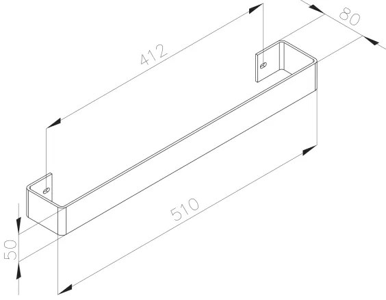 Sapho - Nástěnný věšák na ručníky COLONNA 8x51 cm broušený nerez