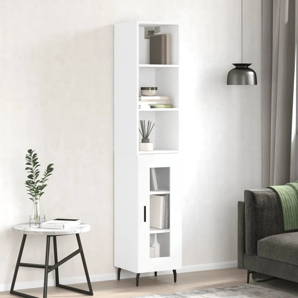 vidaXL Skříň highboard 34,5 x 34 x 180 cm kompozitní dřevo [3189915] Barva: hnědý dub