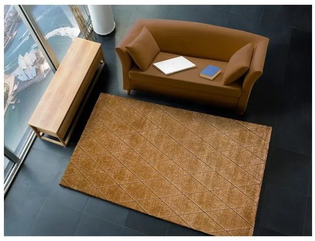 Hnědý koberec Universal Bukit Copper, 160 x 230 cm